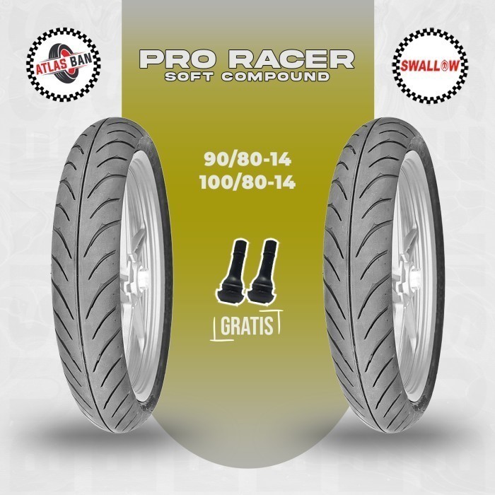 Jual Paket Ban Motor Matic SOFT COMPOUND SWALLOW PRO RACER 90/80 - 100/ ...