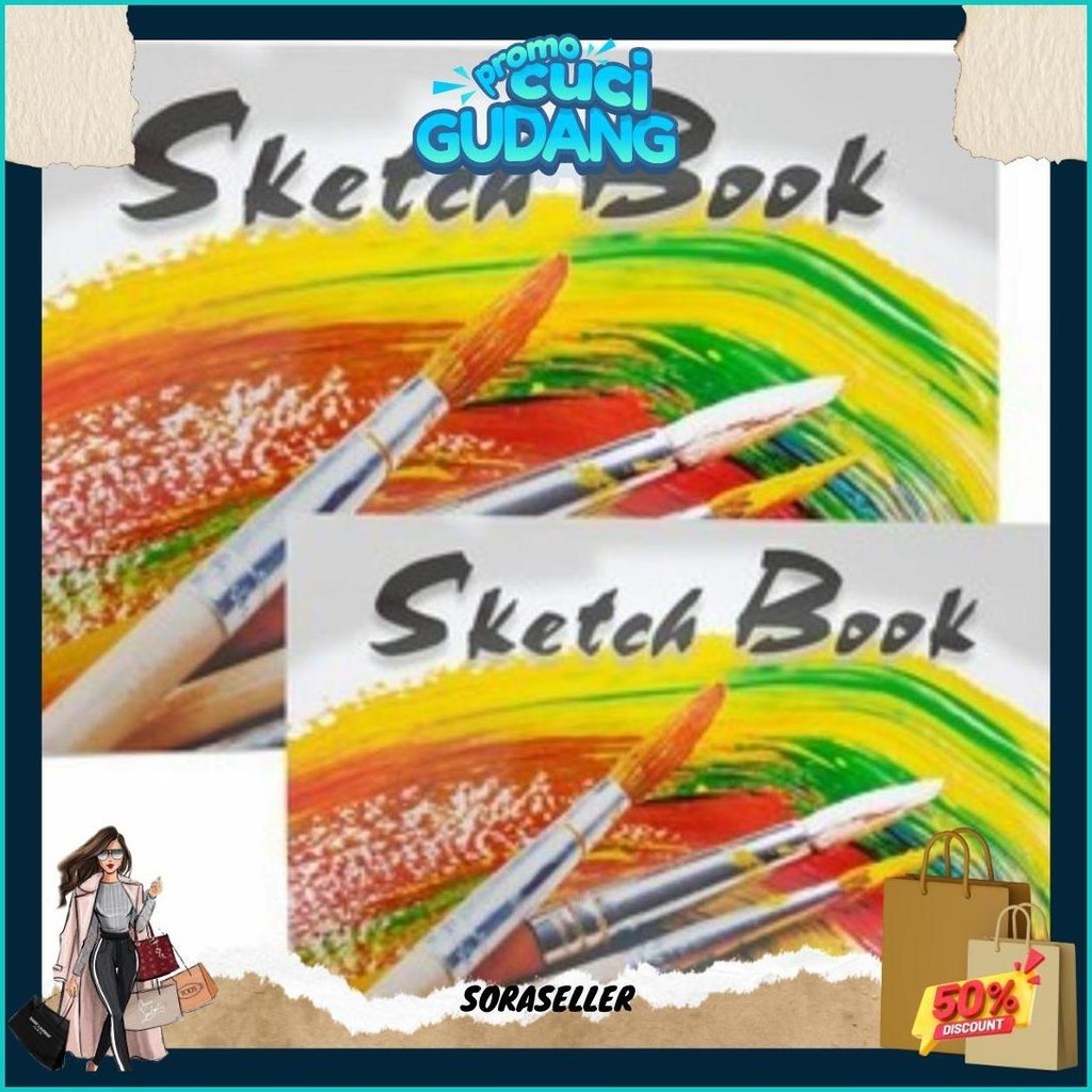 Jual (Dyi) Sketch Book Kiky / Buku Gambar Sketsa A3 Isi 50 Lembar ...