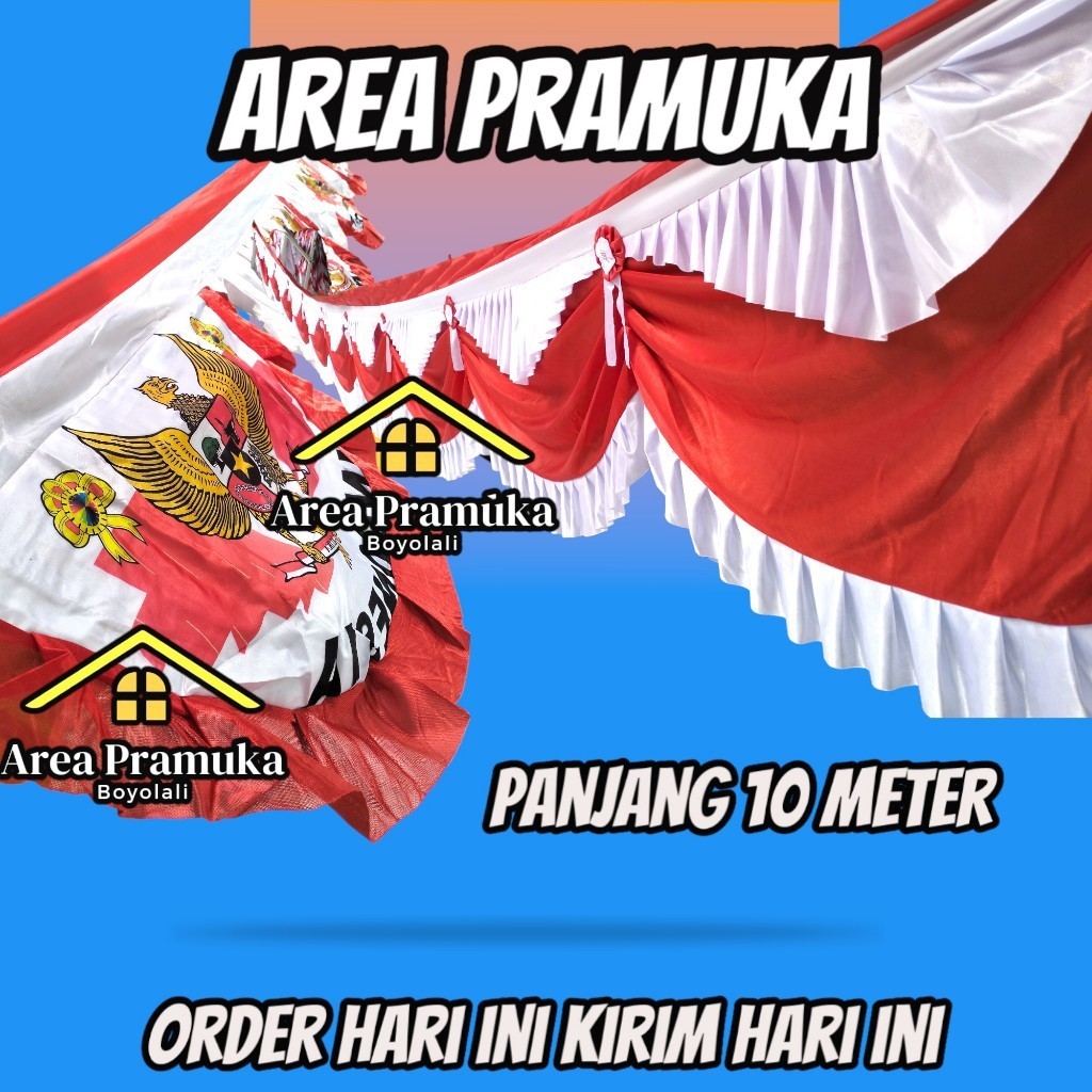 Jual Umbul umbul bendera merah putih 10 meter ( resplang ) | Shopee Indonesia
