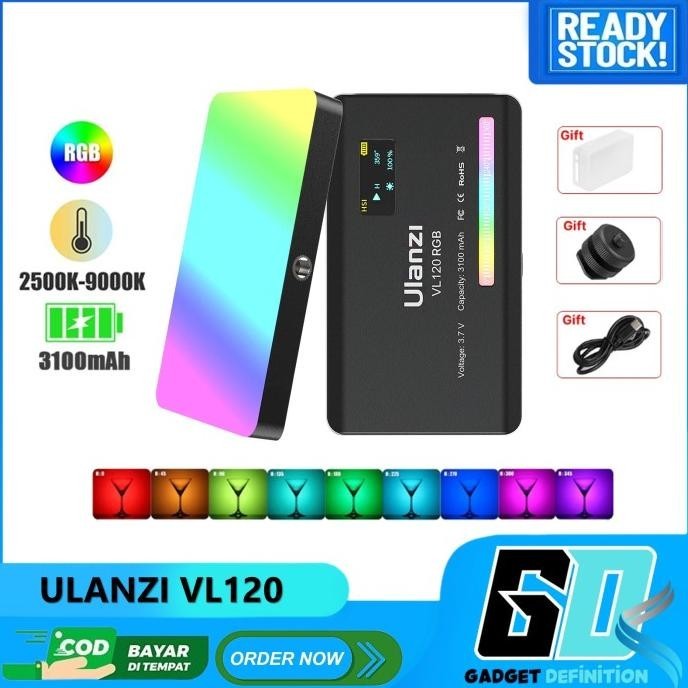 Jual ULANZI VL120 RGB 20 Light Effect Lampu Studio LED Vlog Video VL ...