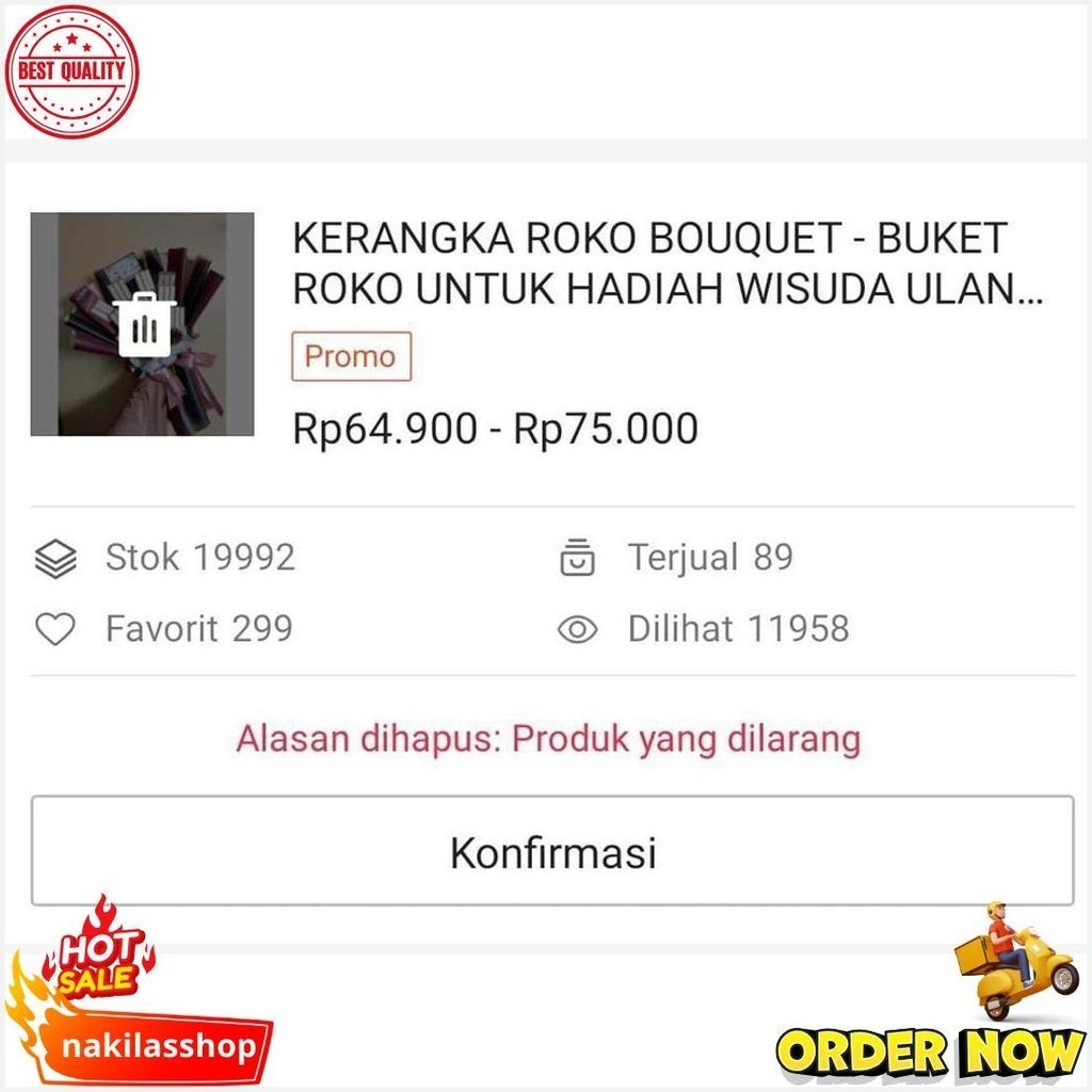 Jual Kerangka Roko Bouquet - Buket Roko Untuk Hadiah Wisuda Ulang Tahun ...