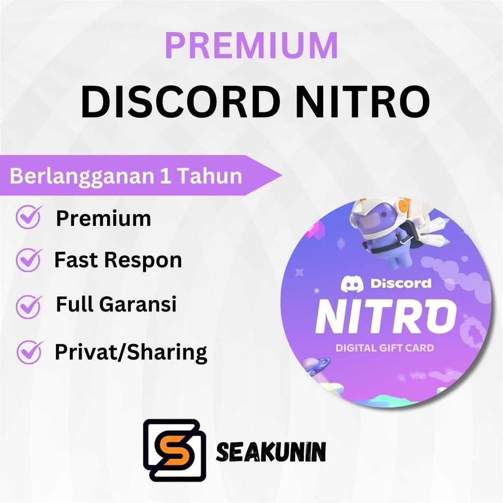 Jual Akun Discord Nitro Premium 1 Tahun Garansi Full | Shopee Indonesia