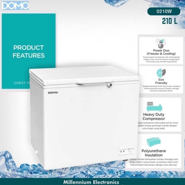 Jual Chest Freezer DOMO BY MODENA DF-0210 W 210 liter Box pendingin - lemari pendingin | Shopee ...