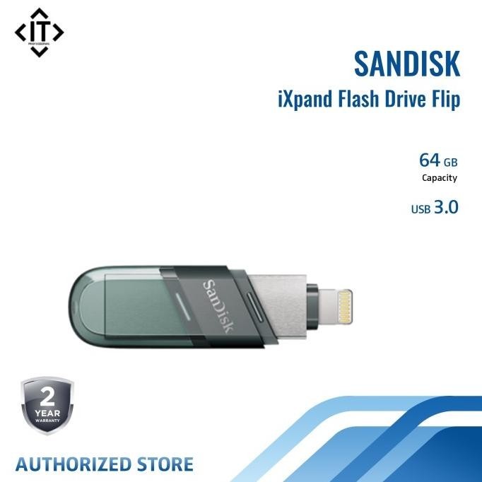Jual Sandisk Ixpand Flash Drive Flip For Iphone/Ipad - (Sdix90N-064G ...