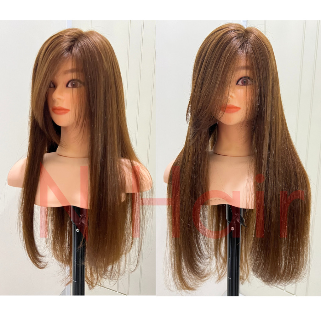 Jual Wig PREMIUM Rambut Asli Panjang Layer BELAHAN BEBAS Kanan Kiri ...