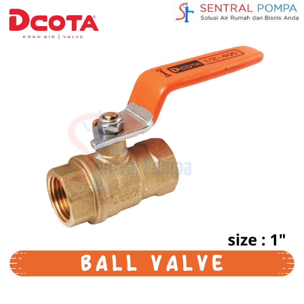 Jual DCOTA Ball Valve Kuningan 1" Stop Kran 1 inch | Sentral Pompa | Shopee Indonesia