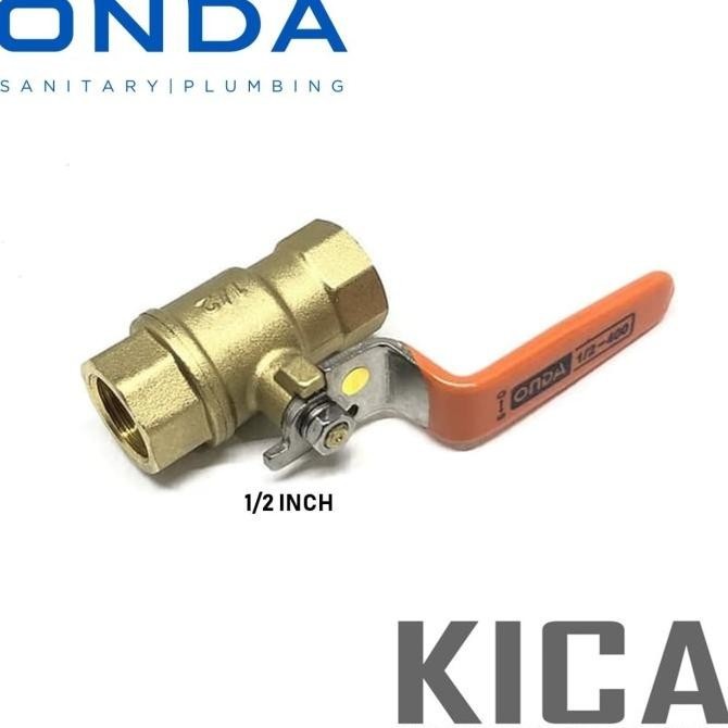 Jual Ball Valve / Stop Kran Kuningan ONDA 1/2" HARGA DISTRIBUTOR ...