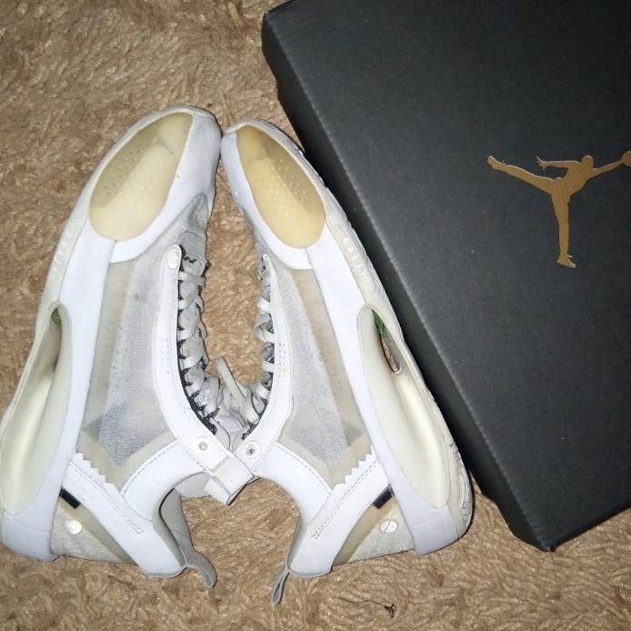 Jual SEPATU BASKET AIR JORDAN 34 LOW PF PURE MONEY SIZE 42 INSOLE 26.5 ...