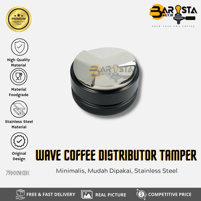 Jual OCD Wave Coffee Distributor Barista Macaron Distributor Tamper 51 ...