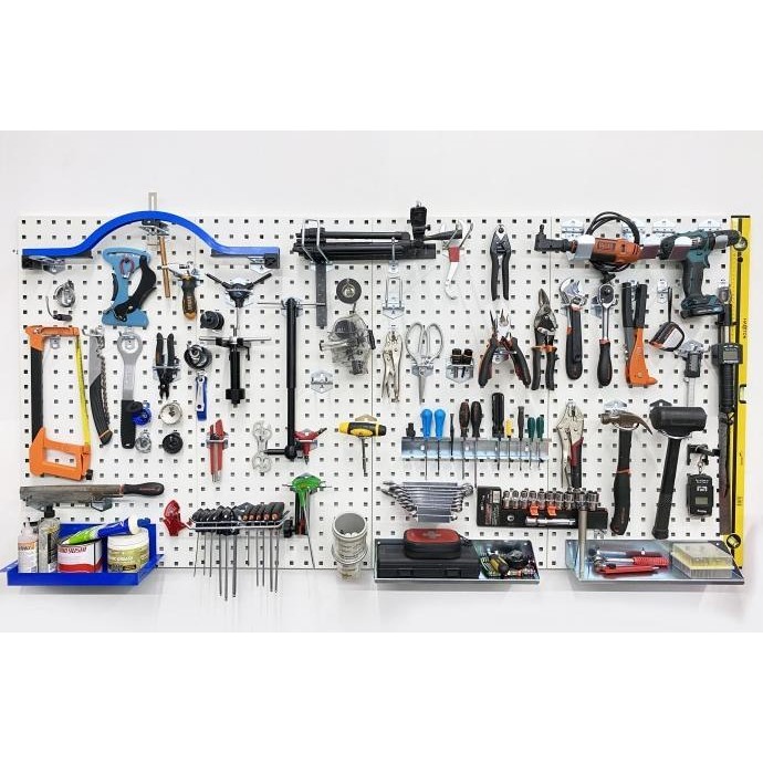 Jual PEGBOARD BESI METAL / WALL ORGANIZER / RAK DINDING / RACK TOOL ...