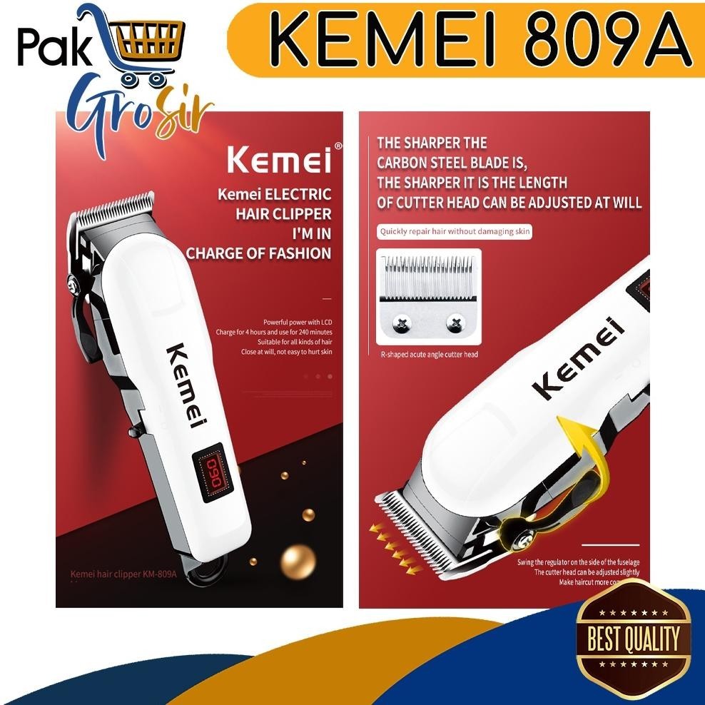 Jual CR - KEMEI KM 809A & PG 809A ALAT MESIN CUKUR RAMBUT POTONG WIRELESS HAIR CLIPPER ...