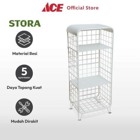 Jual ACE STORA RAK KAWAT 3 TINGKAT STORAGE RACK METAL TEMPAT ...