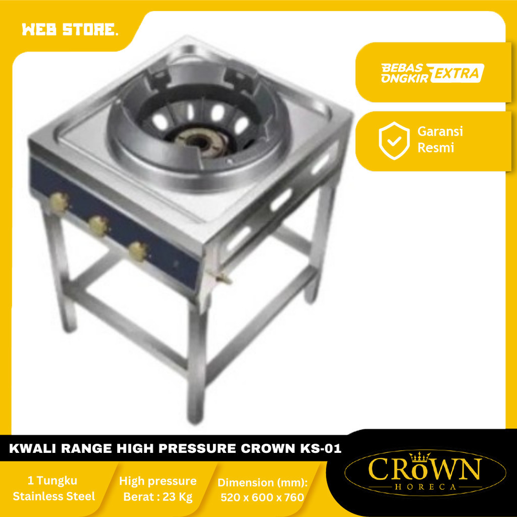Jual Kompor Gas 1 Tungku Tekanan Tinggi Kompor Restoran Dapur MBG Kwali Range High Pressure ...