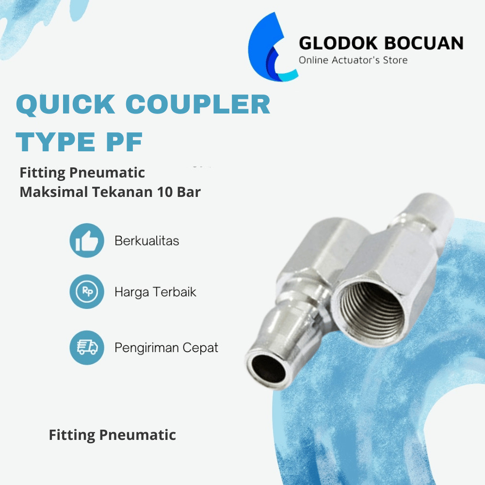 Jual PF 30 Quick Coupler Male Connector Compressor Drat Female 3/8 Inch ...