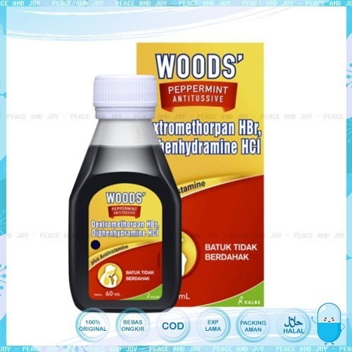 Jual WOODS MERAH ANTITUSIVE 60 ML MEREDAKAN BATUK KERING TIDAK BERDAHAK ...