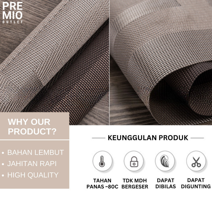 Jual PREO Alas Tatakan Piring Gelas Meja Makan PVC Placemat Table Mat ...