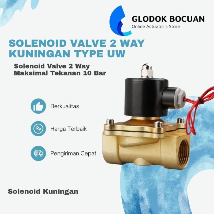 Jual SOLENOID VALVE KUNINGAN 2 WAY SELENOID KUNINGAN TYPE UW NORMALY CLOSE | Shopee Indonesia