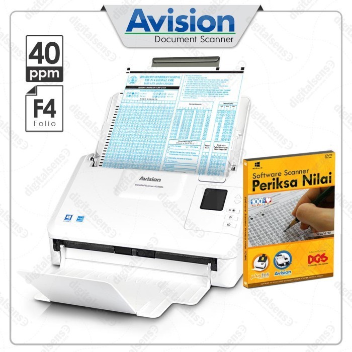 Jual Scanner Avision Periksa Nilai LJK AD340G - ADF - A4/F4/Legal/Folio ...