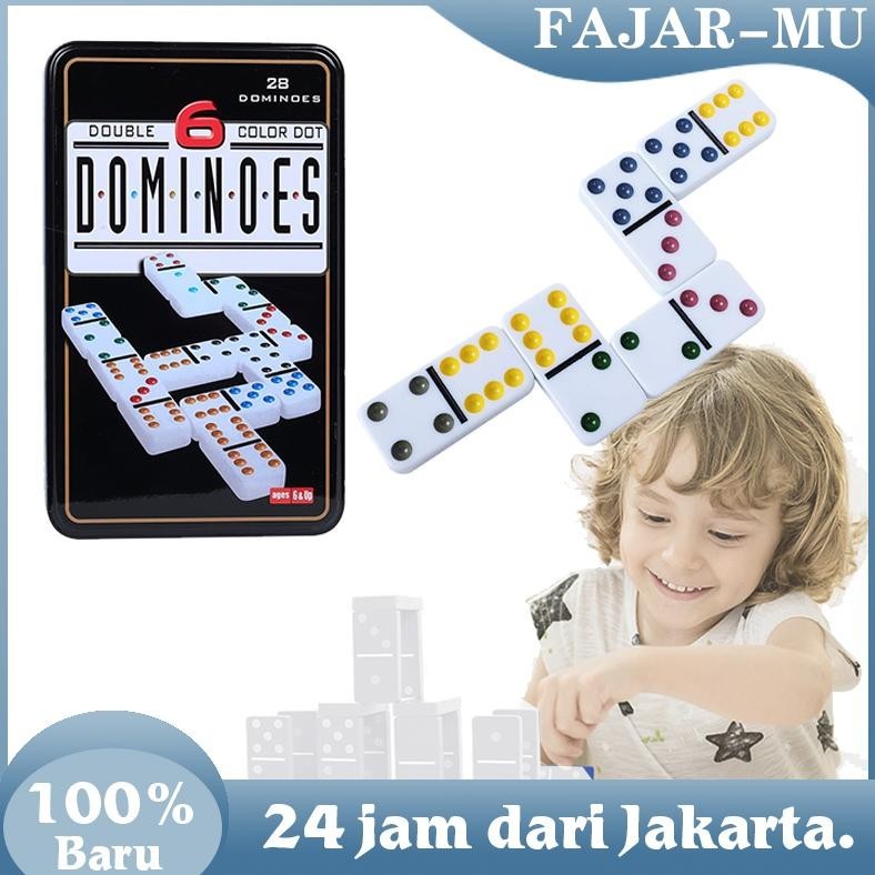 Jual Gratis Ongkir Batu Domino Batu Game Bahan Melamine + Kotak Kaleng ...