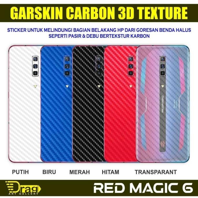 Jual Garskin Skin Motif Carbon Karbon Nubia Red Magic 6 Bisa Custom Gambar DRAGAC | Shopee Indonesia
