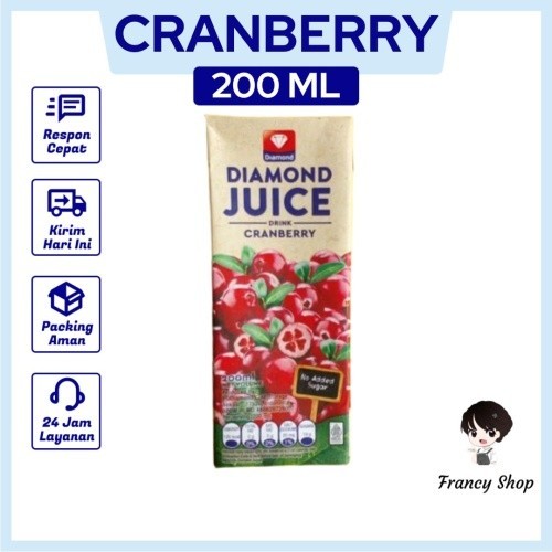 Jual Jus Kranberi Diamond UHT Juice Cranberry 200 ml | Shopee Indonesia