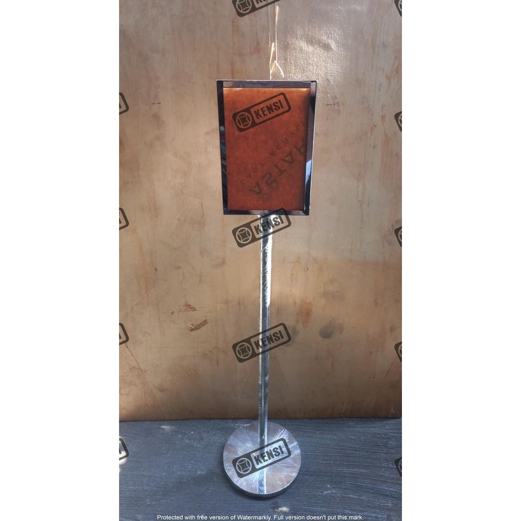 Jual Sign Stand Stainless Signage Standing Sign Frame display A4 ...