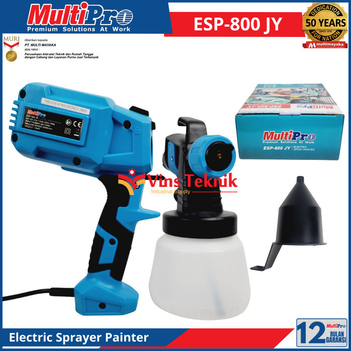 Jual Elektrik Spray Gun Mesin Semprot Cat Portable Esp 800 Multipro ...