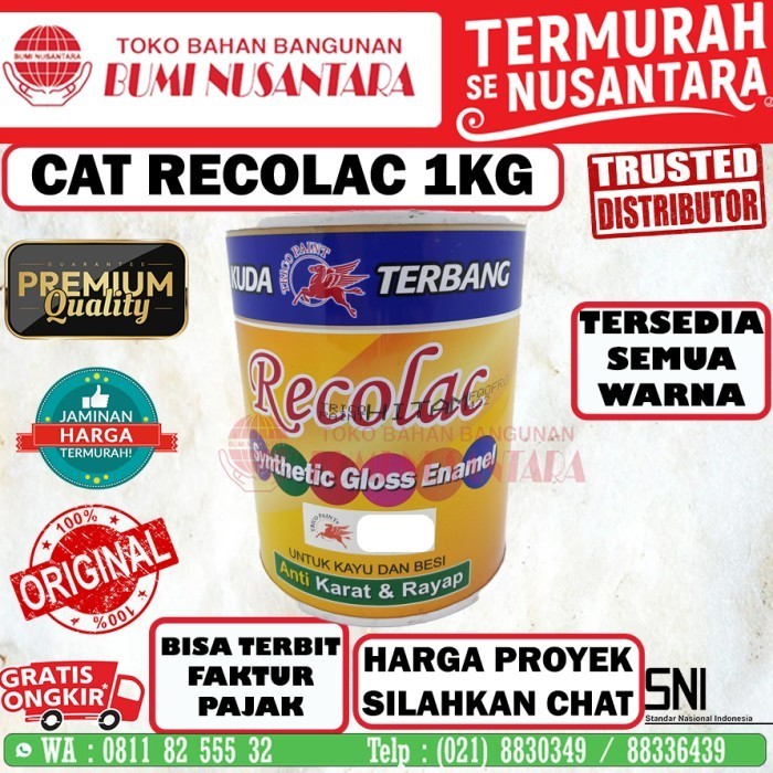 Jual Produk CAT MINYAK KUDA TERBANG RECOLAC 1KG CAT BESI CAT MINYAK ...