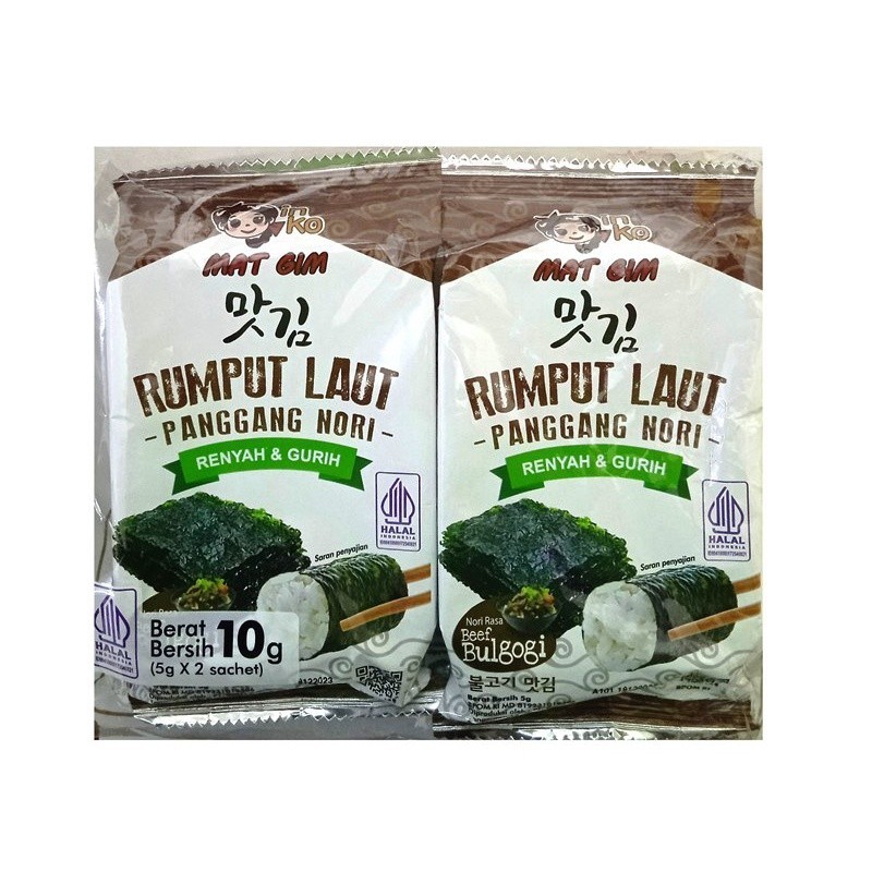 Jual S56460 RUMPUT LAUT INKO MAT GIM BULGOGI 2X5GR PACK MAJU BERSAMA ...