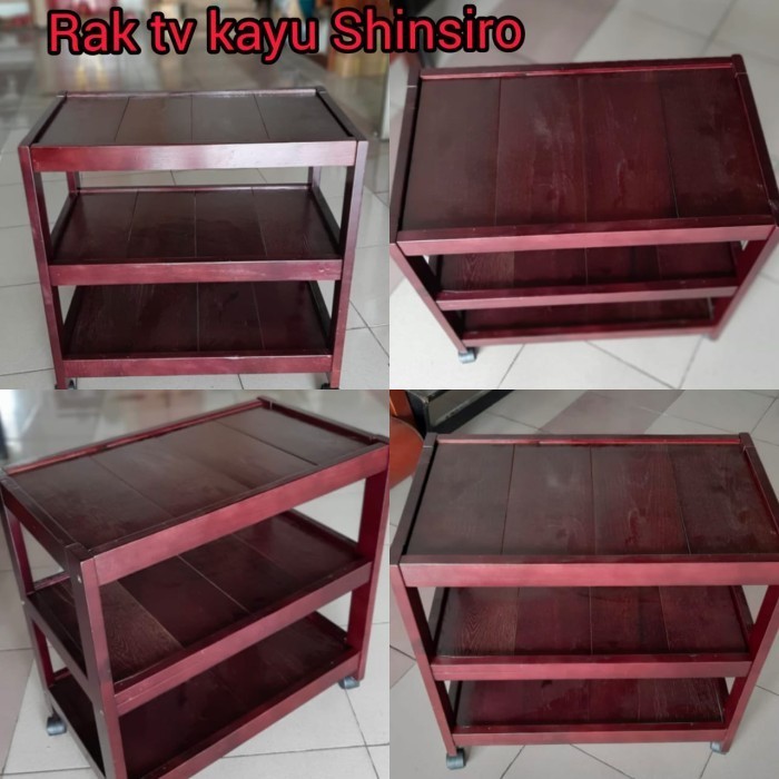 Jual PROMO rak serbaguna kayu 3 tingkat pake roda | Shopee Indonesia