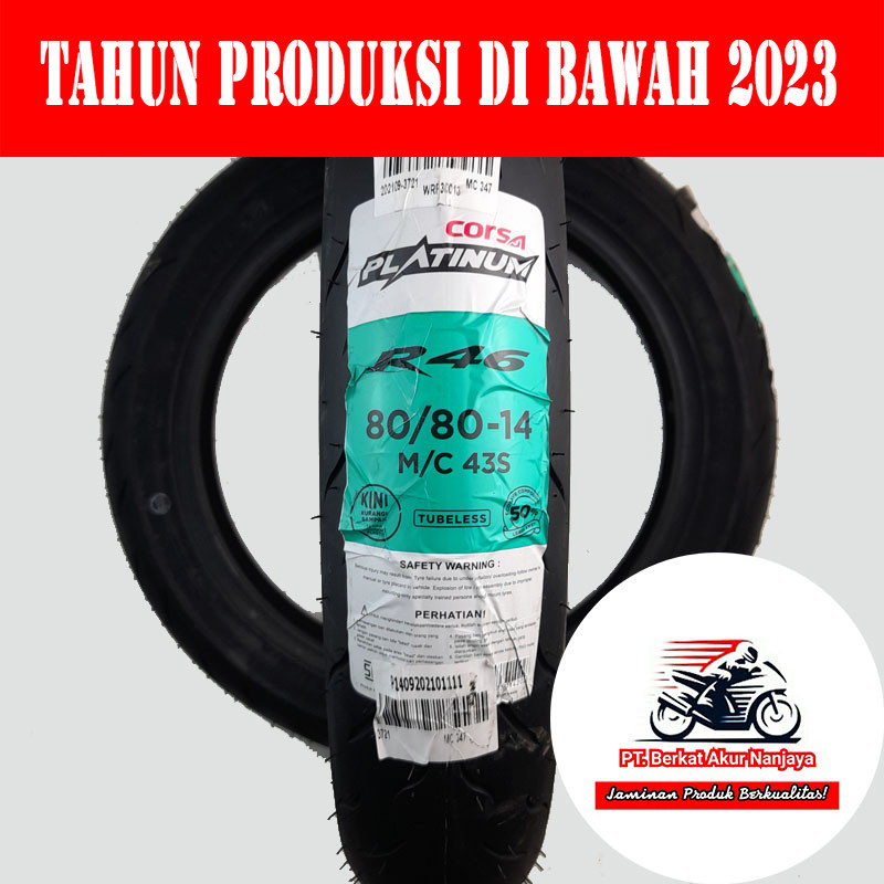 Jual BAN CORSA PLATINUM R46 - BAN TUBELESS BALAP / SOFT COMPOUND 80 80 ...