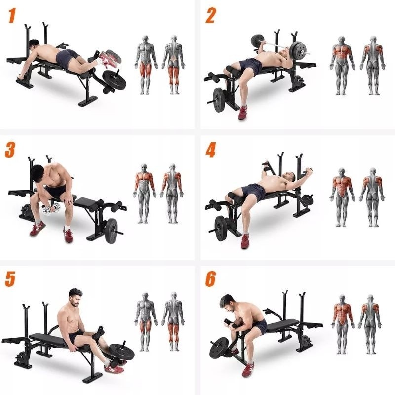 Jual Alat Fitness Multi-Functional Supine Board Bench Press Multifungsi ...