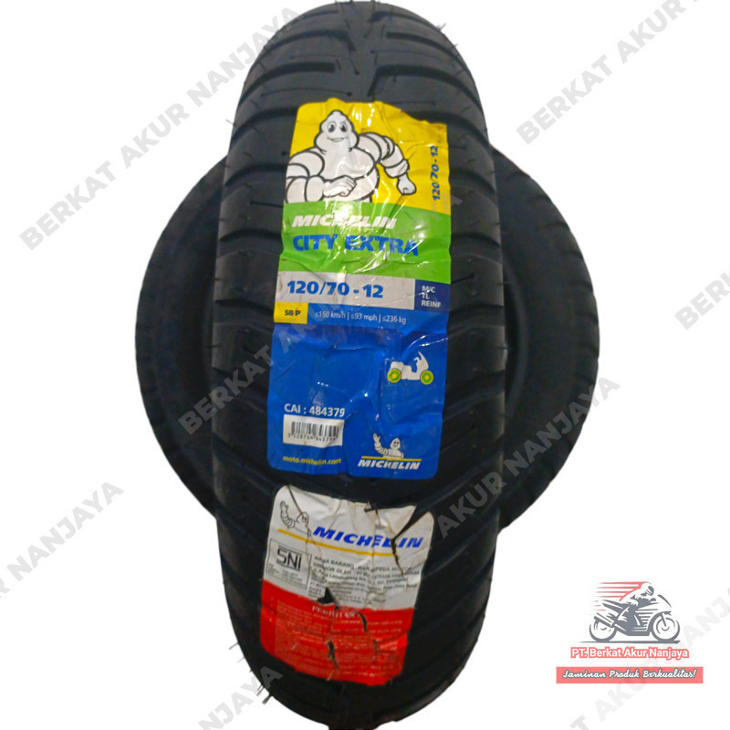 Jual Ban Motor Matic 120/70 ring 12 MICHELIN City Extra TUBELESS Bonus ...