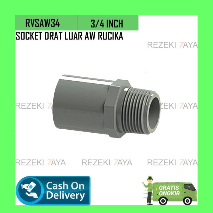 Jual VALVE SOCKET AW 3/4 INCH RUCIKA FITTING PIPA AIR PVC SAMBUNGAN ...