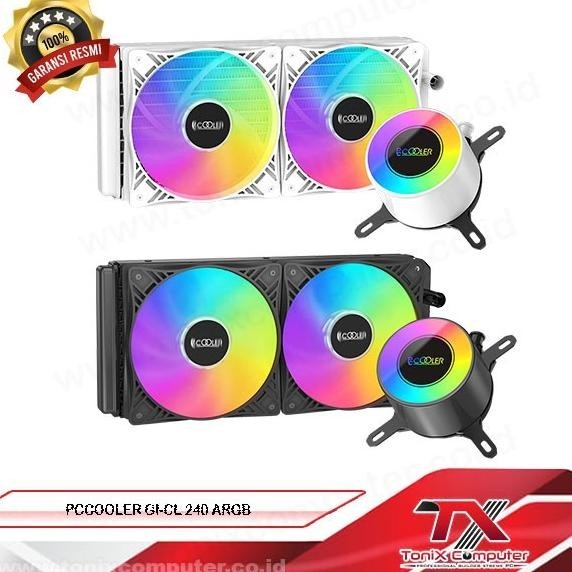 Jual PCCOOLER GI CL240 ARGB BLACK / WHITE - AIO LIQUID CPU COOLER INTEL & AMD 2807T | Shopee ...
