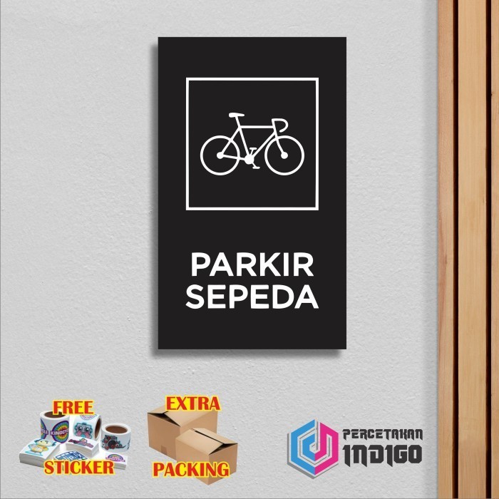 Jual Grosir Papan tanda sign board akrilik 15cmx25cm Parkir Sepeda ...