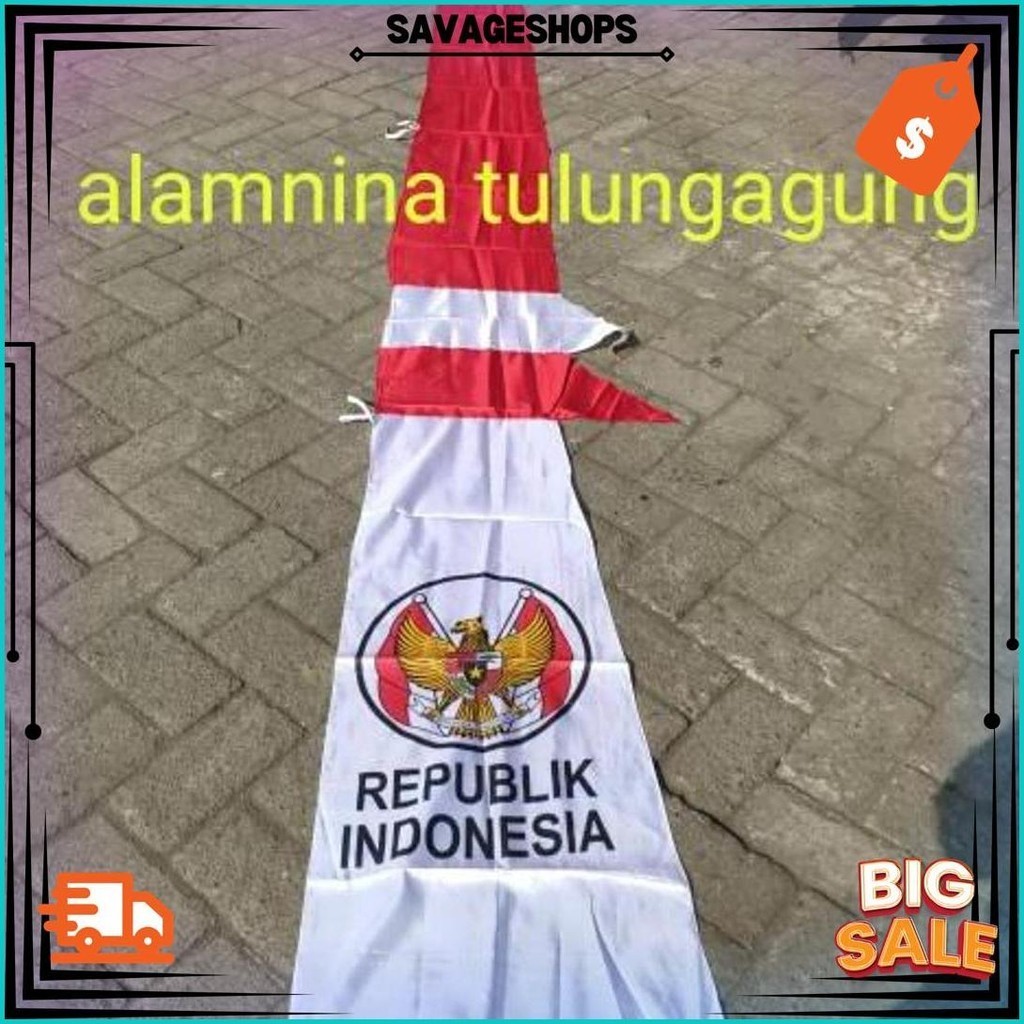 Jual Bendera Umbul Umbul Merah Putih Sablon Garuda D Best Seller | Shopee Indonesia