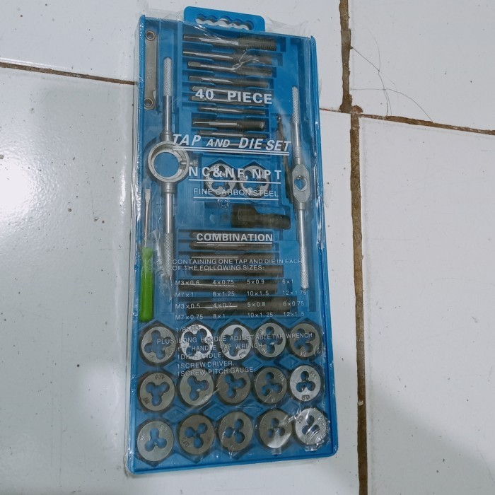 Jual Produk Set 12/20/40 pcs Alat Snai Senai Dan Pembuat Ulir Drat ...