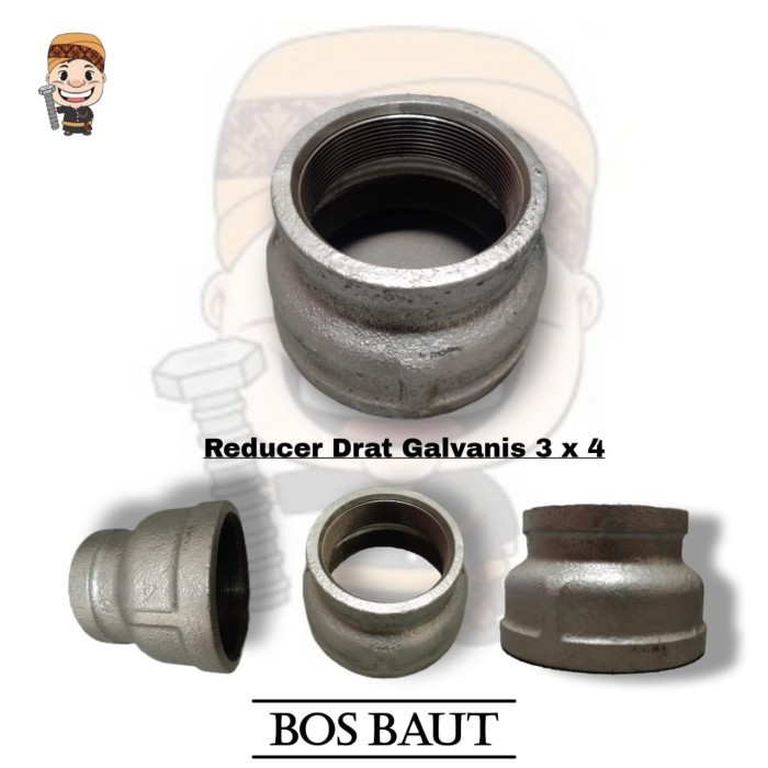 Jual REDUCER DRAT GALVANIS UK 4 x 3 INCH G-BRAND | Shopee Indonesia