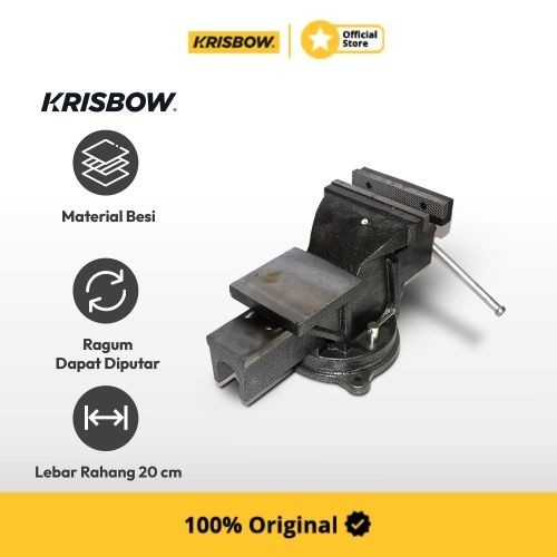 Jual Produk Krisbow Bench Vise Ragum Putar With Swivel Base 20 Cm ...
