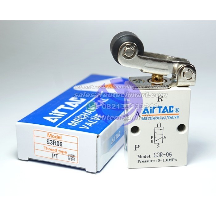 Jual Roller Valve 3/2 way Airtac S3R-06 Airtac S3R06 | Shopee Indonesia