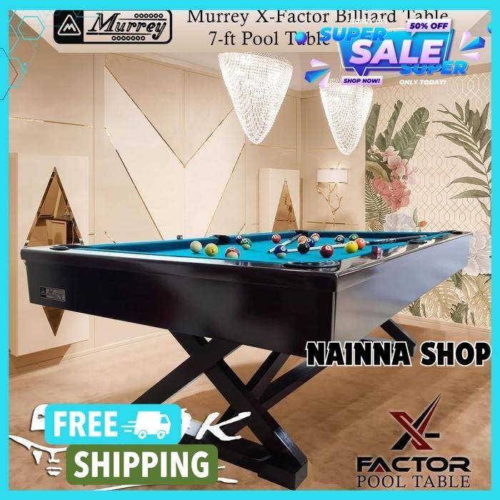 Jual MURREY X-FACTOR 7-FT POOL TABLE - BATU SLATE MEJA BILLIARD 7 FEET ...