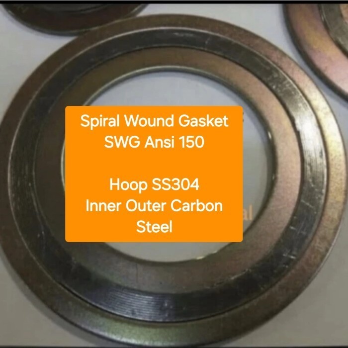 Jual 8" SPIRAL WOUND GASKET SWG 8 INCH ANSI CLASS 150 SS304 SS CS ...