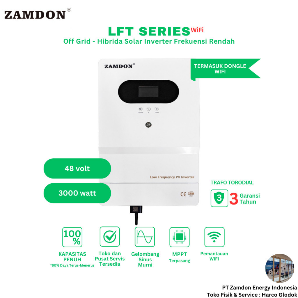 Jual Zamdon Solar Inverter Frekuensi Rendah Off grid hybrid dengan WiFi ...