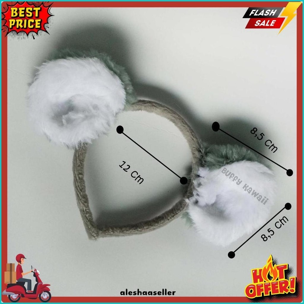 Jual Bando Character Ears Animal Koala Bear Cute Beruang Cosplay Gils ...