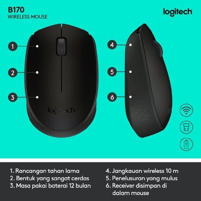 Jual Logitech Wireless Mouse B170 Original | Shopee Indonesia