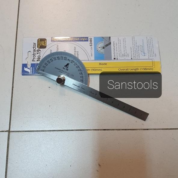 Jual Protractor / Ggaris Busur Derajat Shinwa No 19 Japan | Shopee ...