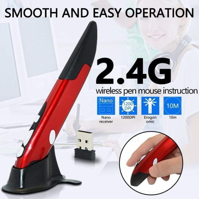 Jual MOUSE PEN WIRELESS PRESISI UNTUK GAMBAR UP TO 1200DPI PLUG AND ...