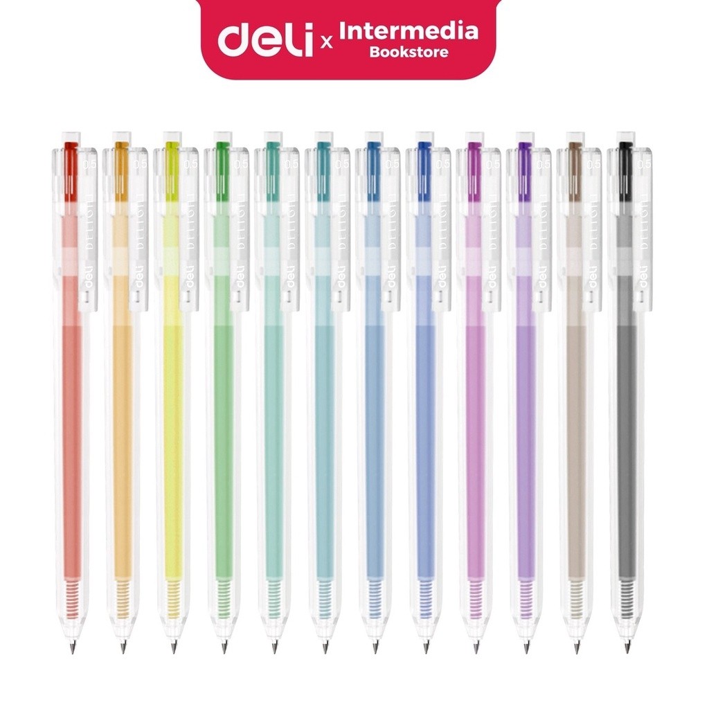 Jual Deli EG118 Gel Pen / Pulpen Gel 0.5 mm Berbagai Macam Warna ...