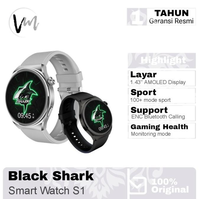 Jual Black Shark Smartwatch S1 1.43" Amoled Stuning Display Bluetooth ...